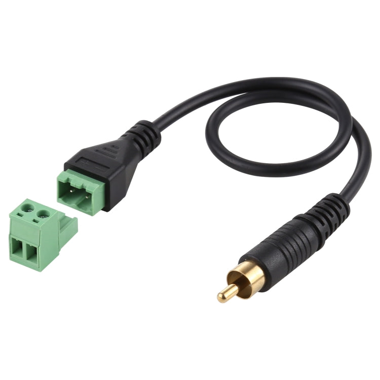 RCA Male Gold-plated to 2 Pin Pluggable Terminals Solder-free USB Conn ...